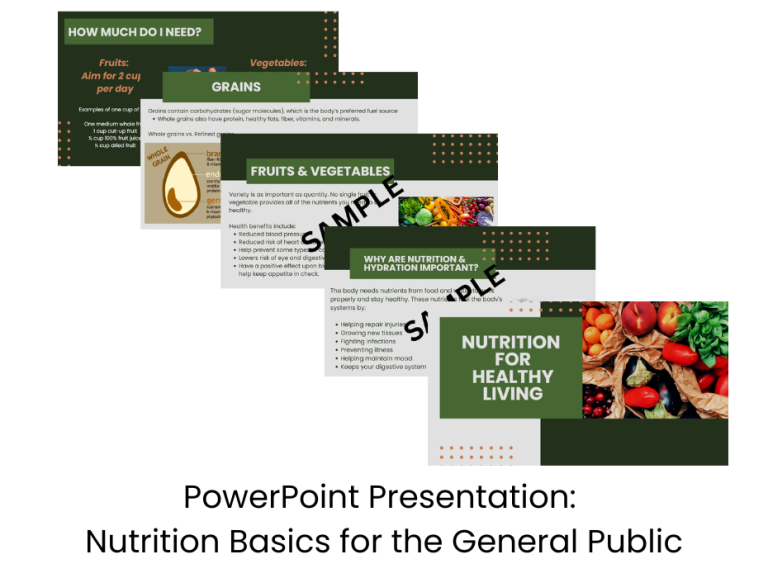 Presentation on Nutrition for Healthy Living - Well Resourced Dietitian