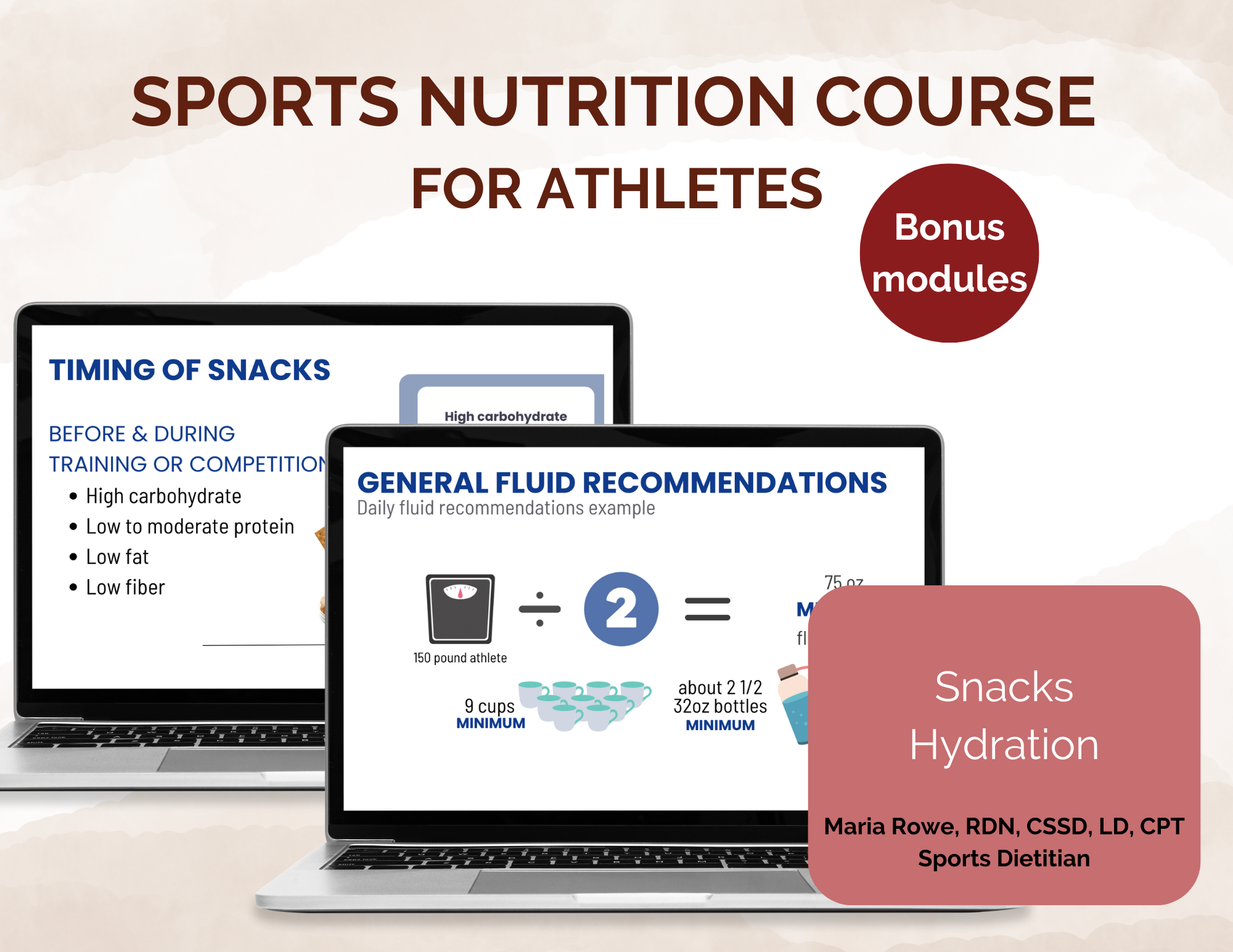 Sports Nutrition Course for Athletes, Bonus Modules - Well Resourced ...