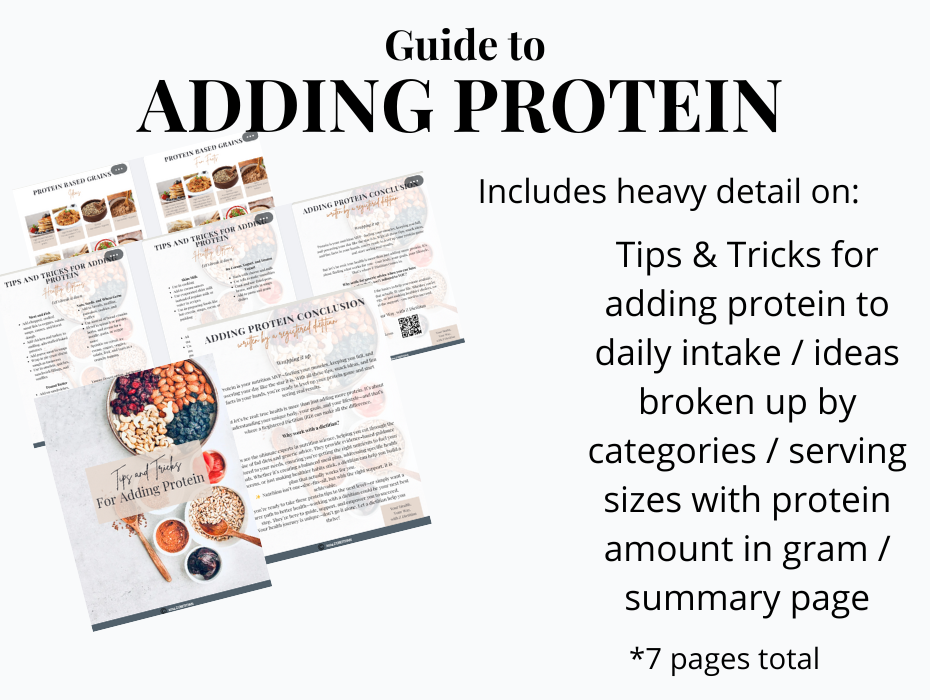 Guide to Adding Protein - Well Resourced Dietitian