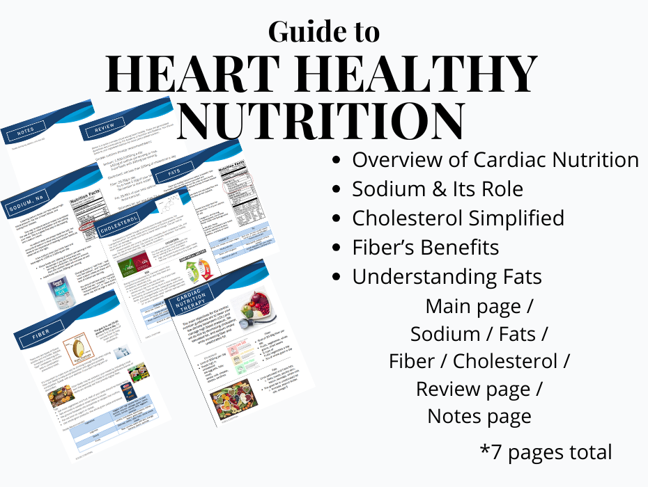 Heart Healthy Nutrition Packet - Well Resourced Dietitian