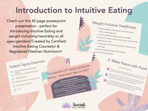Introduction to Intuitive Eating Presentation - Well Resourced Dietitian