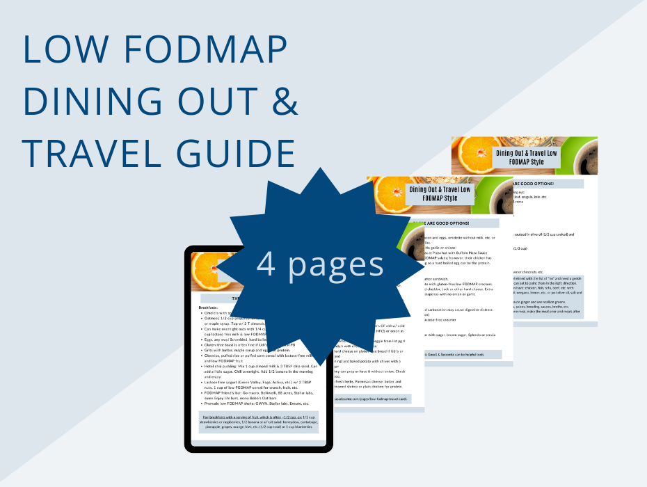 Low FODMAP On the Go: Dining & Travel Guide - Well Resourced Dietitian