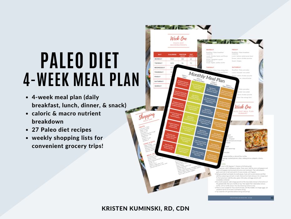 Paleo Diet 4-week Meal Plan - Well Resourced Dietitian