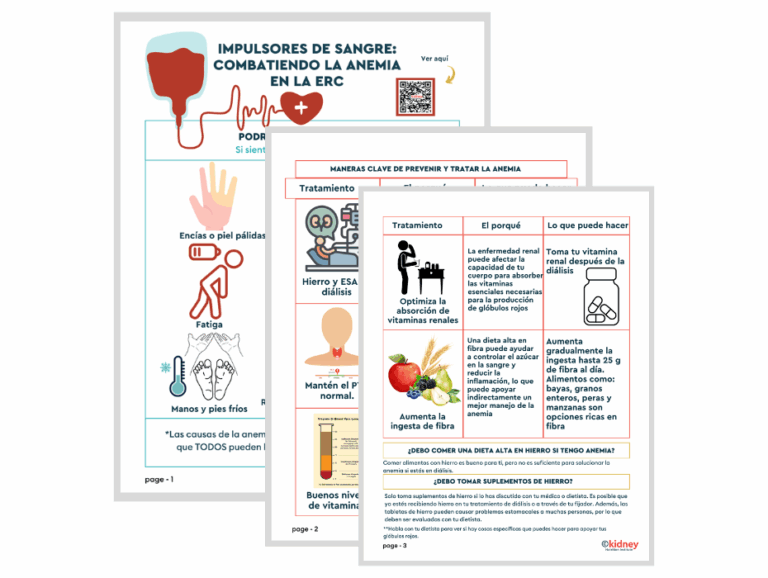 (Spanish) Blood Boosters: Beating Anemia in CKD Handout for kidney ...
