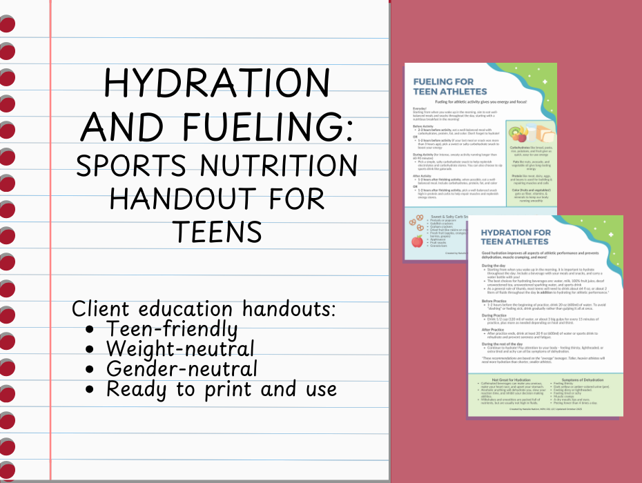 Hydration and Fueling for Teen Athletes - Well Resourced Dietitian