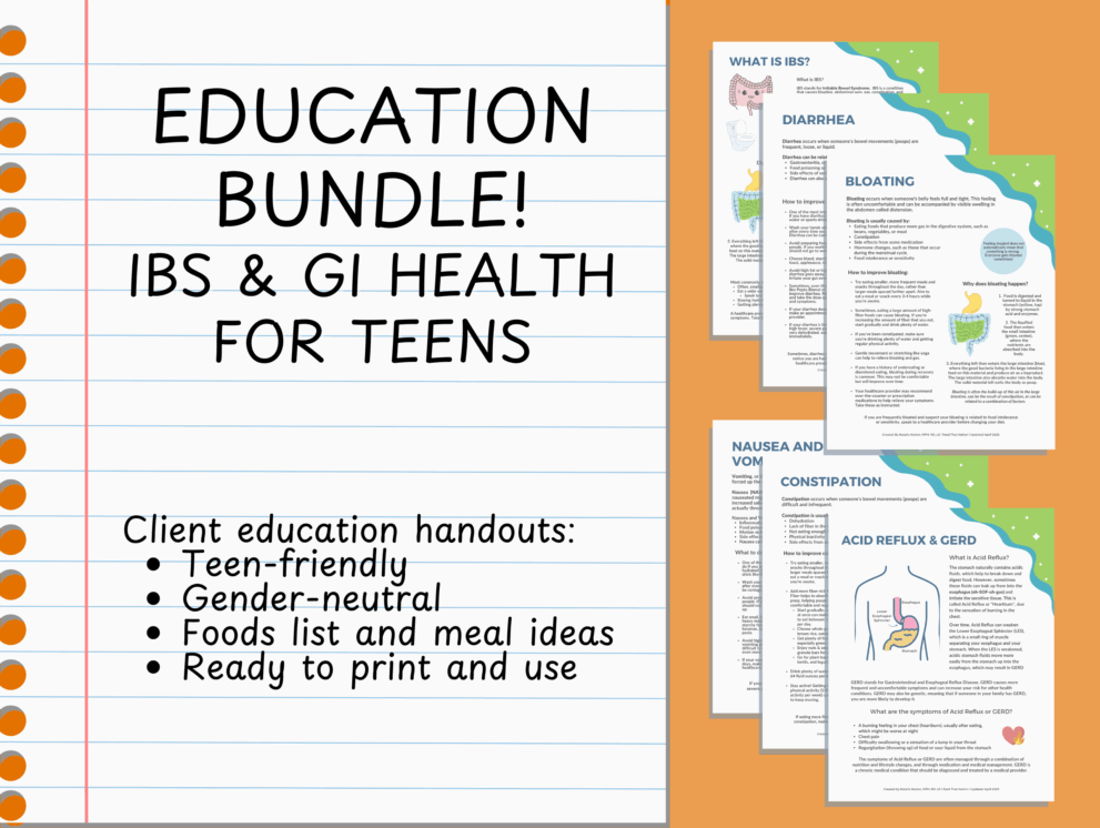 IBS + Digestive Issues | GI Client Education Bundle for Teens - Well ...