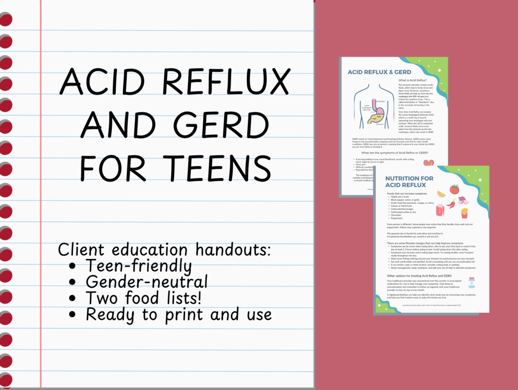 Acid Reflux, Heartburn, and GERD Client Education for Teens | Ready-To ...