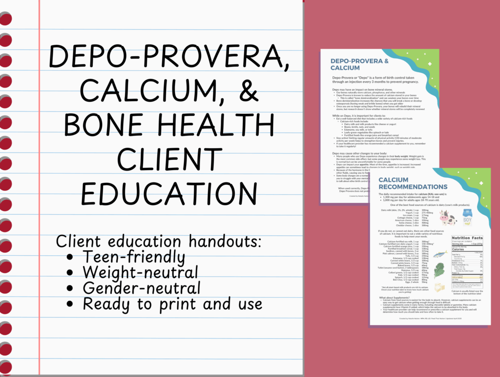 Depo-Provera, Calcium, and Bone Health | Gender Neutral Client ...