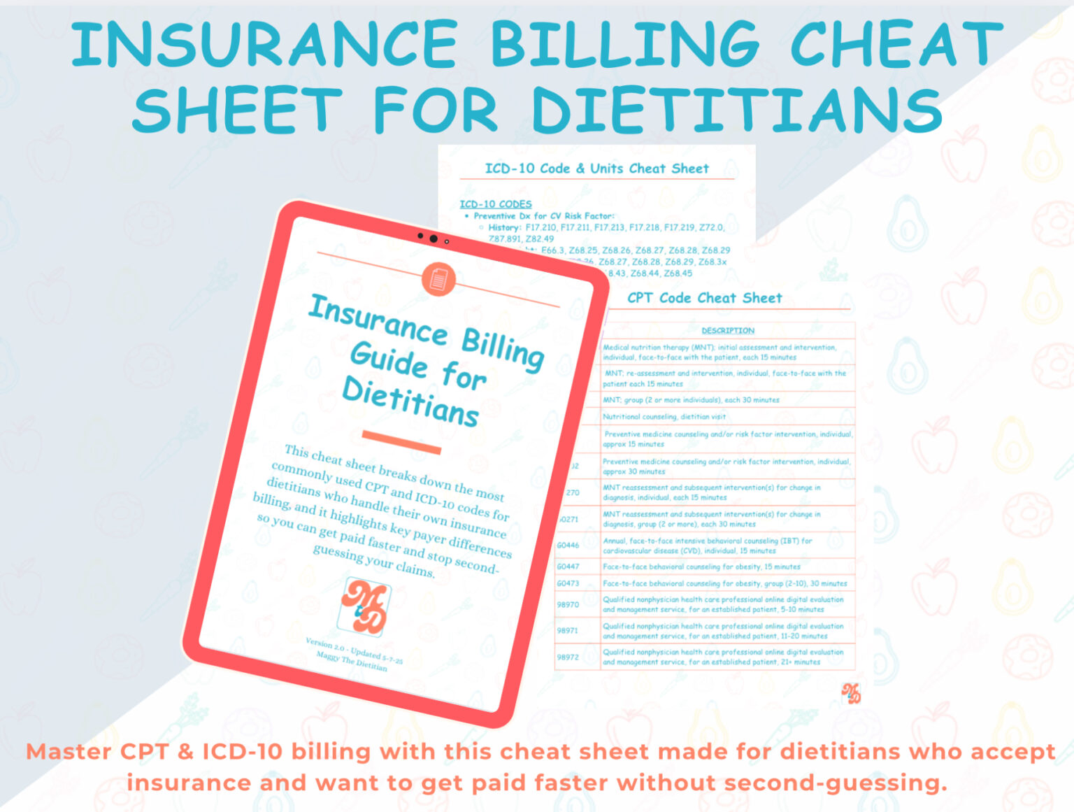 Insurance Billing Cheat Sheet for Dietitians - Well Resourced Dietitian