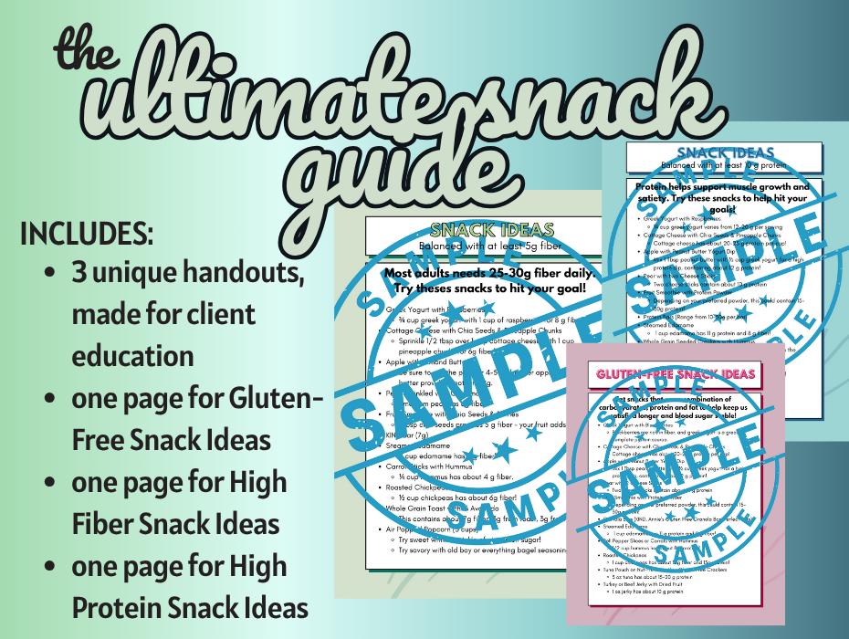 Dietitian-Approved Snack List with Protein & Fiber (Gluten-Free list ...