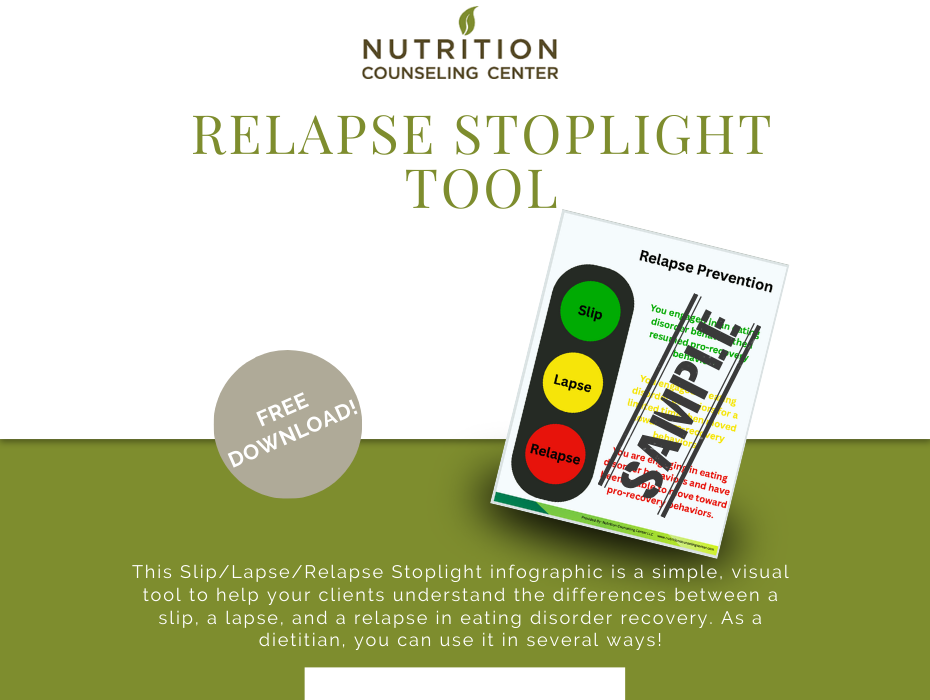 Eating Disorder Relapse Infographic - Well Resourced Dietitian