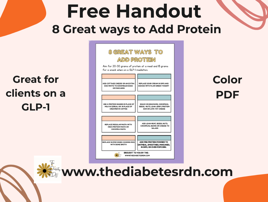 Free Handout: 8 Great Ways to Add Protein While on a GLP-1 - Well ...
