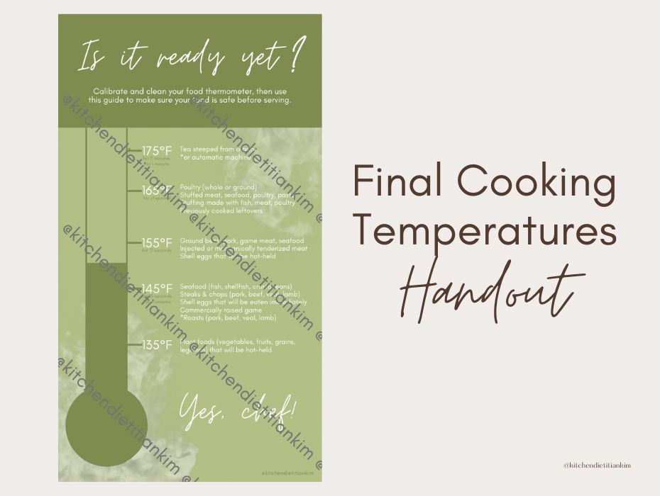 Food Safety Final Cooking Temperatures - Well Resourced Dietitian