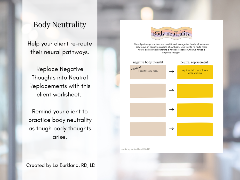 Body Neutrality - Well Resourced Dietitian