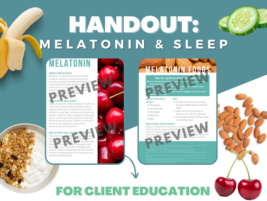 Melatonin for Sleep: Client Handout - Well Resourced Dietitian
