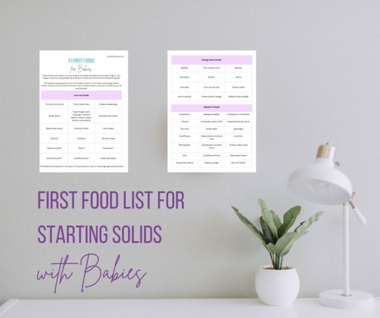 First Food List for Starting Solids with Babies - Well Resourced Dietitian