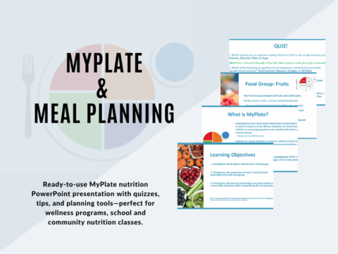 MyPlate & Meal Planning Presentation - Well Resourced Dietitian