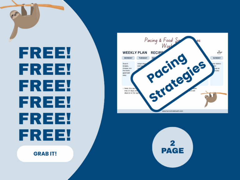 Recipe Pacing Strategies Freebie Worksheet - Well Resourced Dietitian