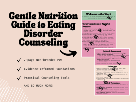 Gentle Nutrition Guide for Eating Disorder Counseling | Anti-Diet ...
