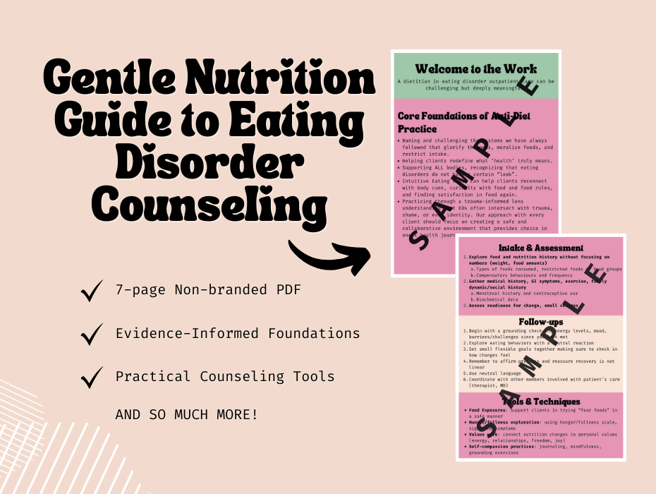 Gentle Nutrition Guide for Eating Disorder Counseling | Anti-Diet ...