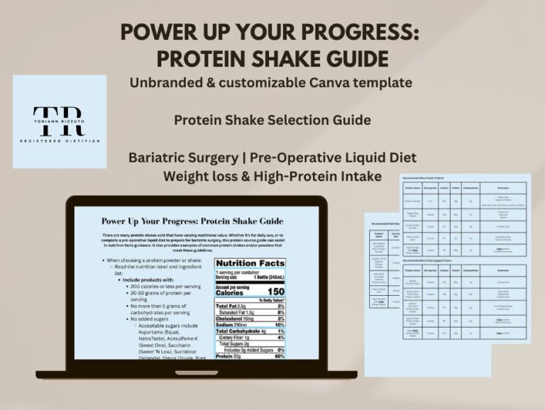 Bariatric Liquid Diet Protein Shake Guide - Well Resourced Dietitian
