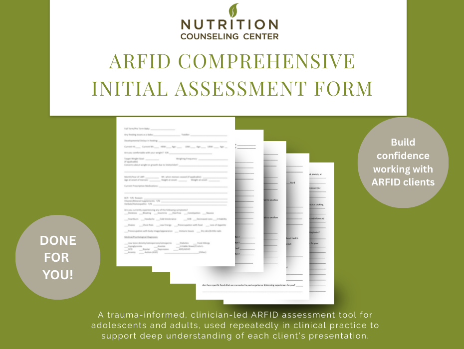 ARFID Comprehensive Intake Assessment - Well Resourced Dietitian